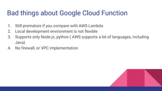 Serverless computing and Google Cloud Function | PDF