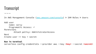 Using serverless with aws | PPT