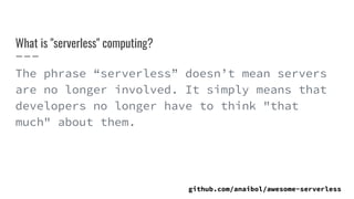 Using serverless with aws | PPT