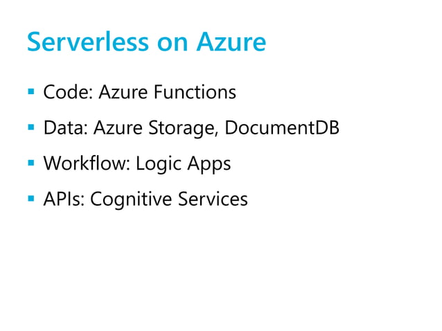Serverless Azure | PPT