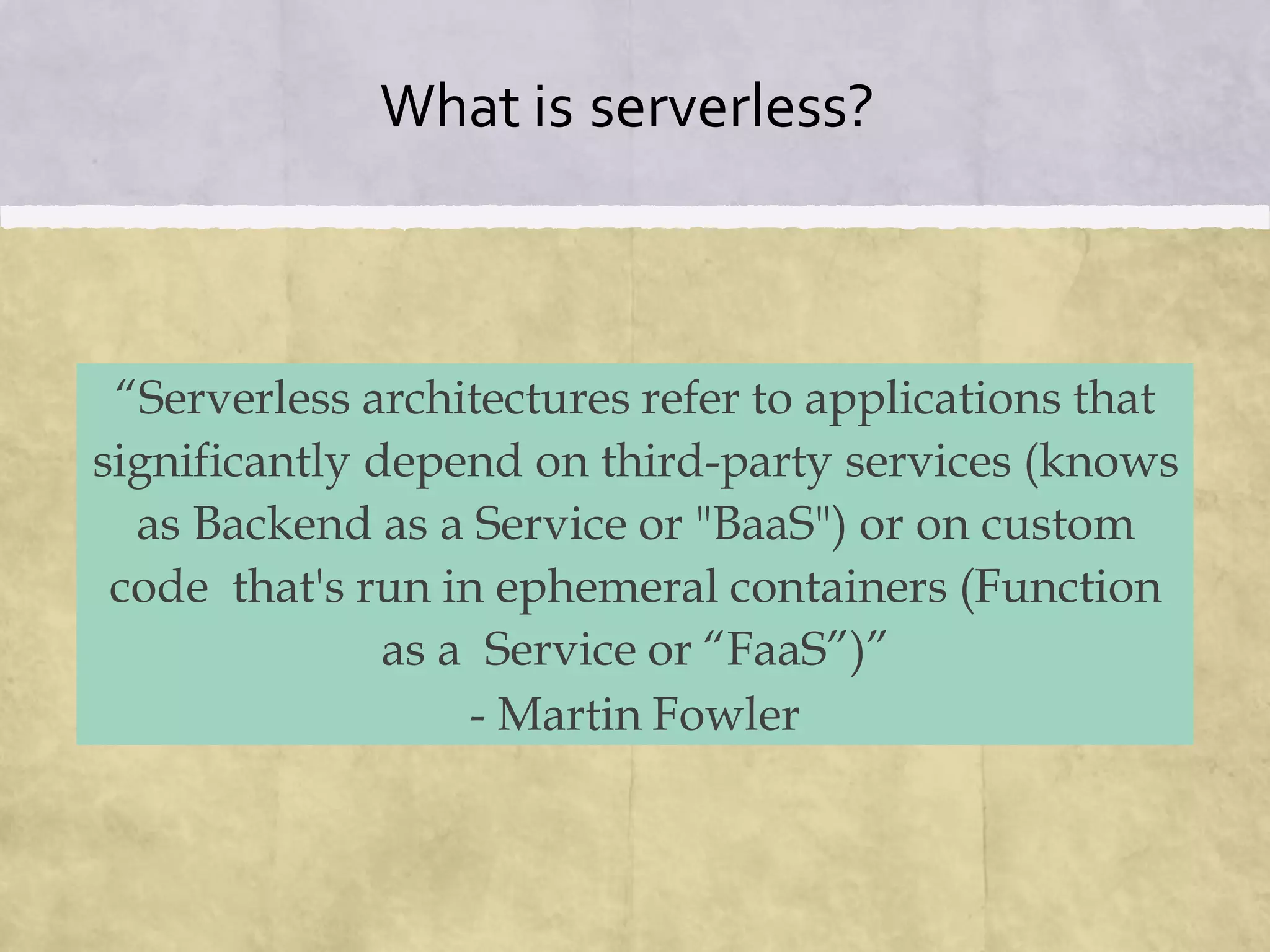 Serverless by examples and case studies | PPTX | Cloud Computing | Internet