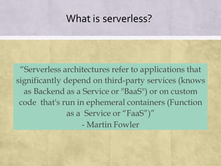 Serverless by examples and case studies | PPTX | Cloud Computing | Internet