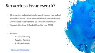 Serverless framework와 CircleCI를 통한 NoOps 맛보기 | PPT
