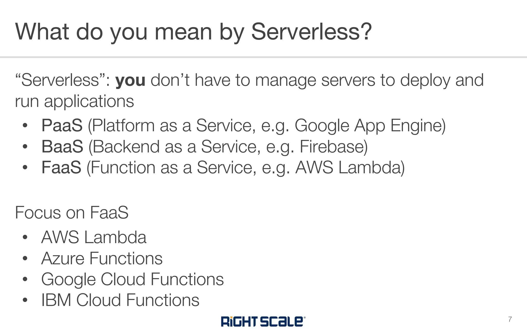 Serverless Comparison: AWS vs Azure vs Google vs IBM | PDF
