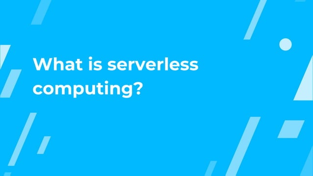 Serverless Computing with AWS | PPT