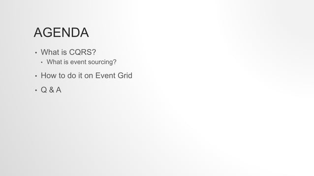 Serverless Cqrs Using Azure Event Grid Ppt
