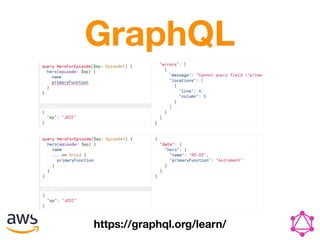 Serverless graphQL con AWS AppSync | PDF