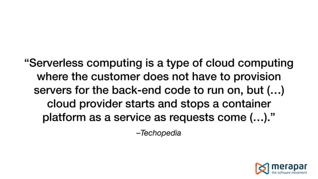 Serverless in java Lessons learnt | PPT