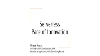 2022 Presentation | Serverless Innovation with AWS | PDF