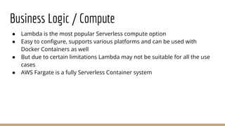 2022 Presentation | Serverless Innovation with AWS | PDF