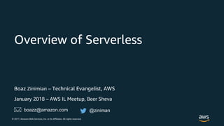Serverless introduction - AWS IL Beer Sheva meetup | PPT