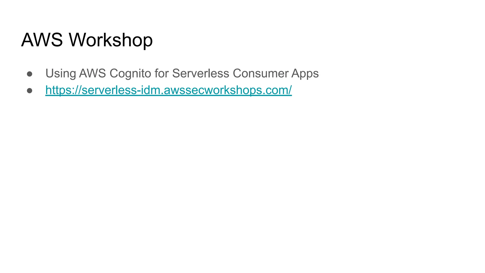 Serverless Meetup Authentication For Serverless Applications Jul