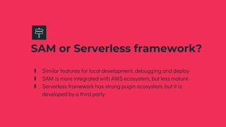 AWS SAM - Serverless on stage #9 (Milan, 20/02/2018) | PPT