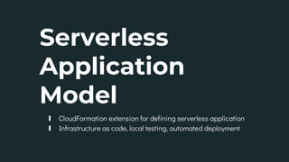 AWS SAM - Serverless on stage #9 (Milan, 20/02/2018) | PPT