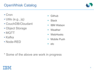 Going Serverless with OpenWhisk | PPT