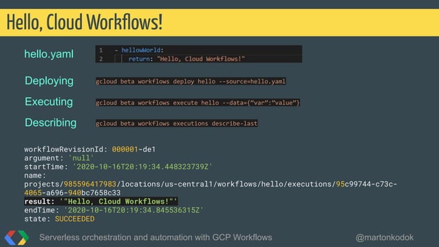 Serverless Orchestration And Automation With Cloud Workflows Ppt
