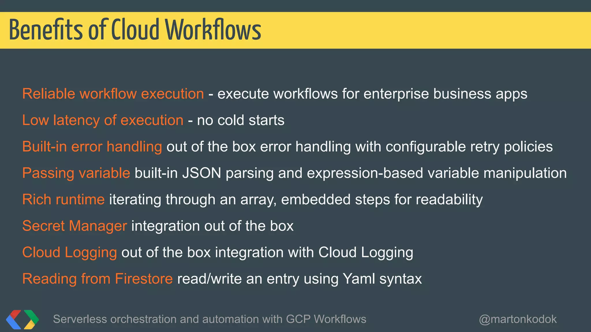 Serverless Orchestration And Automation With Cloud Workflows Ppt