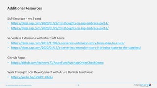 Serverless side by-side extensions with Azure Durable Functions | PPT