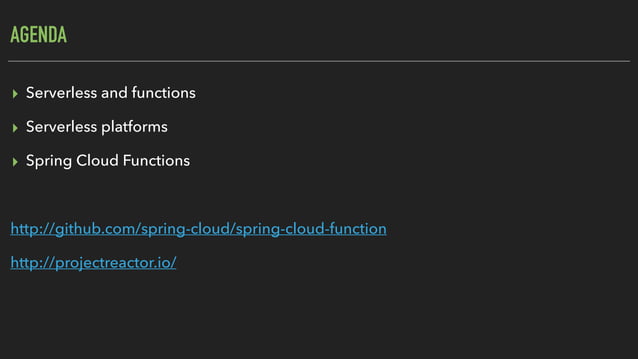 Serverless Spring by Stephane Maldini | PPT