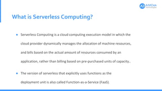 What is Serverless Computing? | PPTX