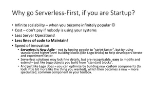 Serverless Toronto helps Startups | PPT