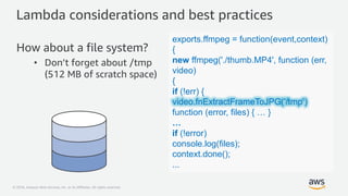 Serverless use cases with AWS Lambda - More Serverless Event | PPT