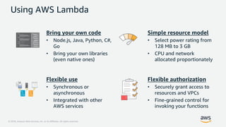 Serverless use cases with AWS Lambda - More Serverless Event | PPT