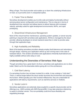 Serverless Web Apps – Build Scalable and Cost-Efficient Applications | PDF