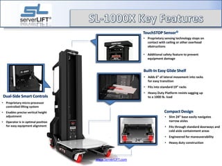 SL-1000X Super Duty Powered ServerLIFT | PDF