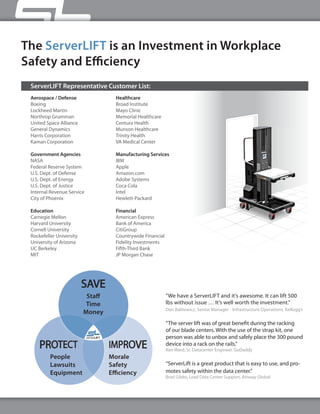 SL500 Classic Powered ServerLIFT | PDF