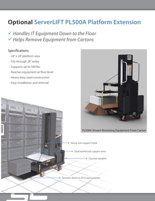 SL500 Classic Powered ServerLIFT | PDF