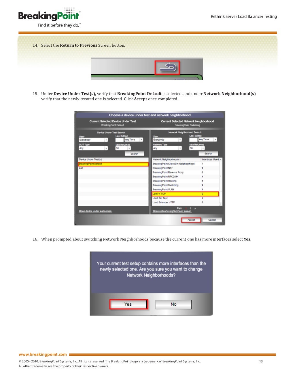 Server Load Balancer Test Methodology