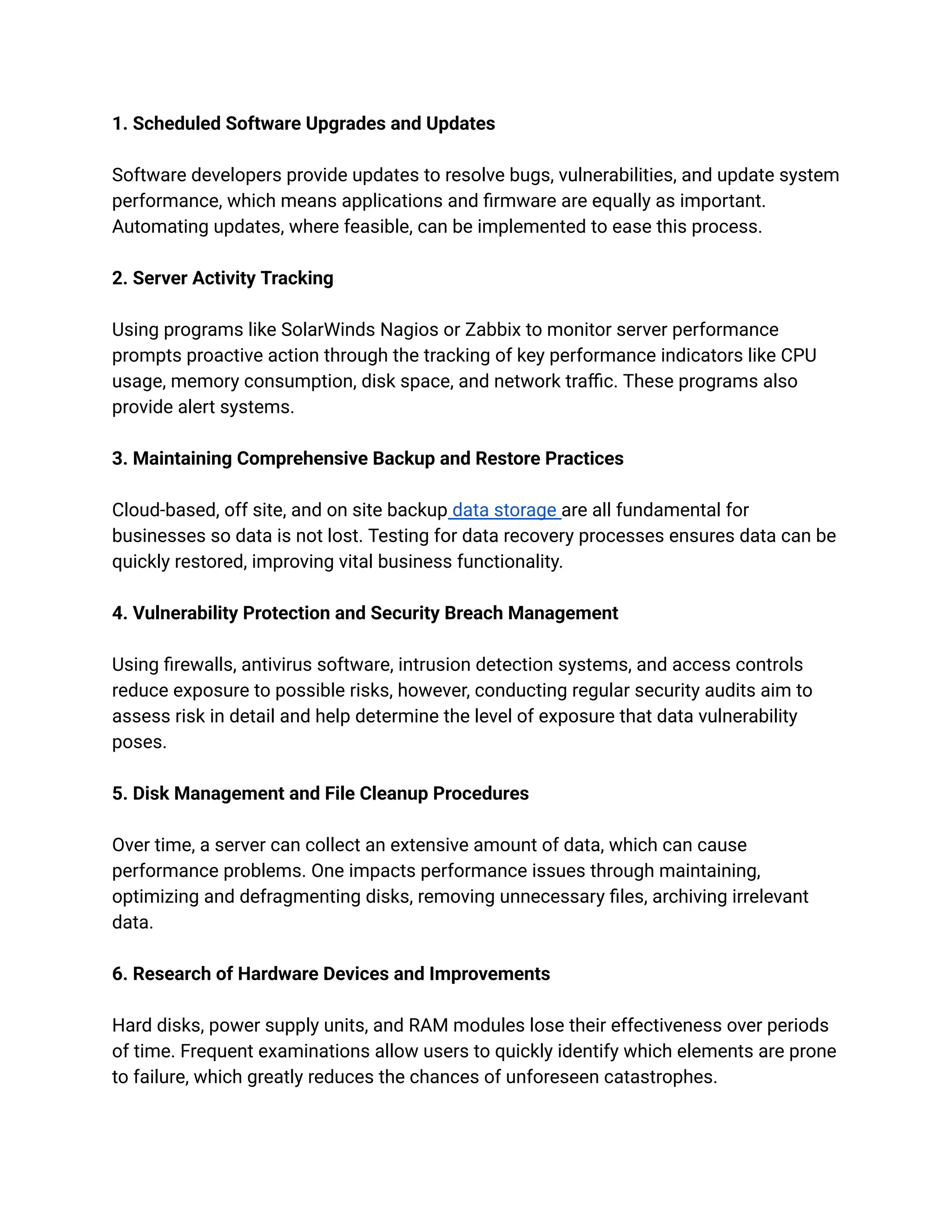 Server Maintenance: A Comprehensive Guide | PDF