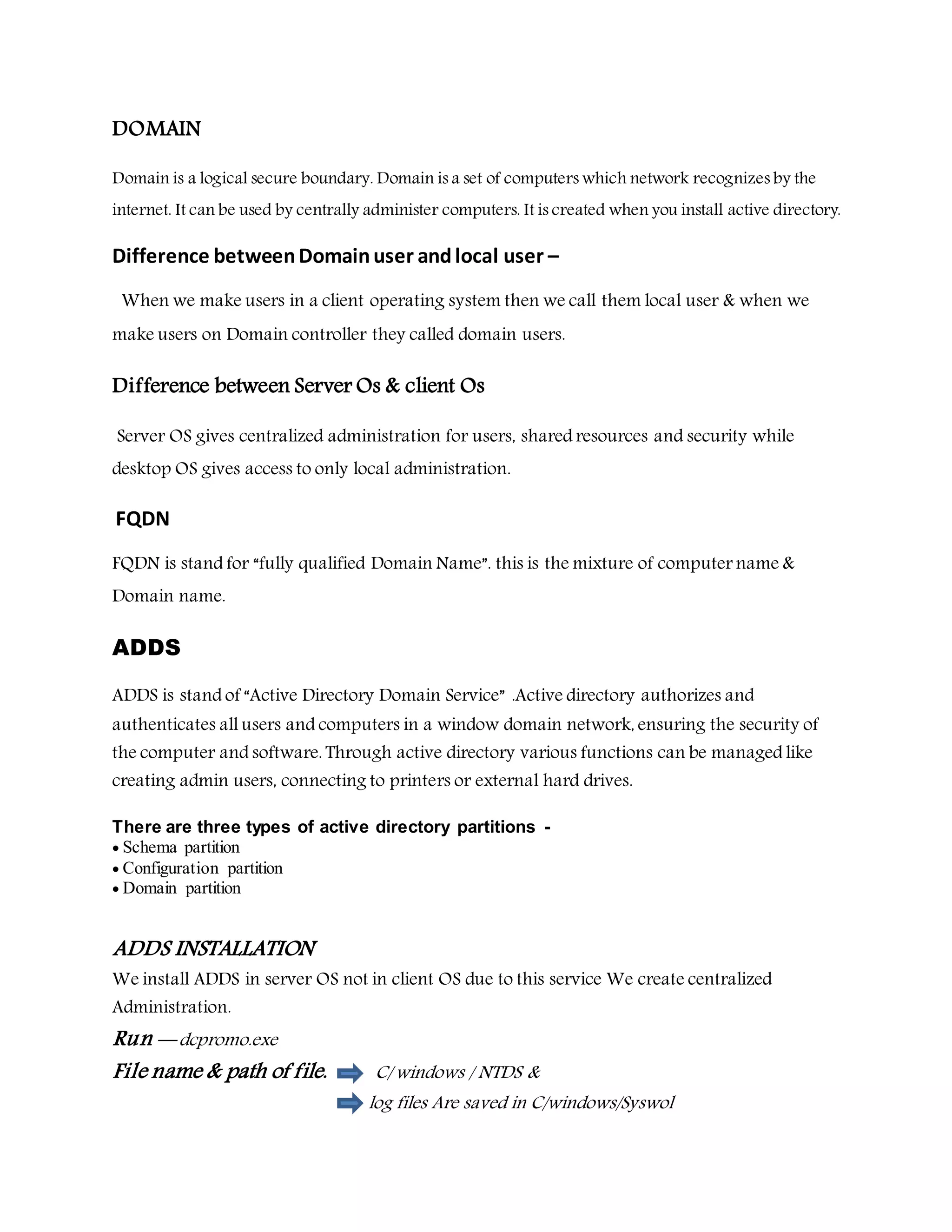 server notes for beginners | DOCX