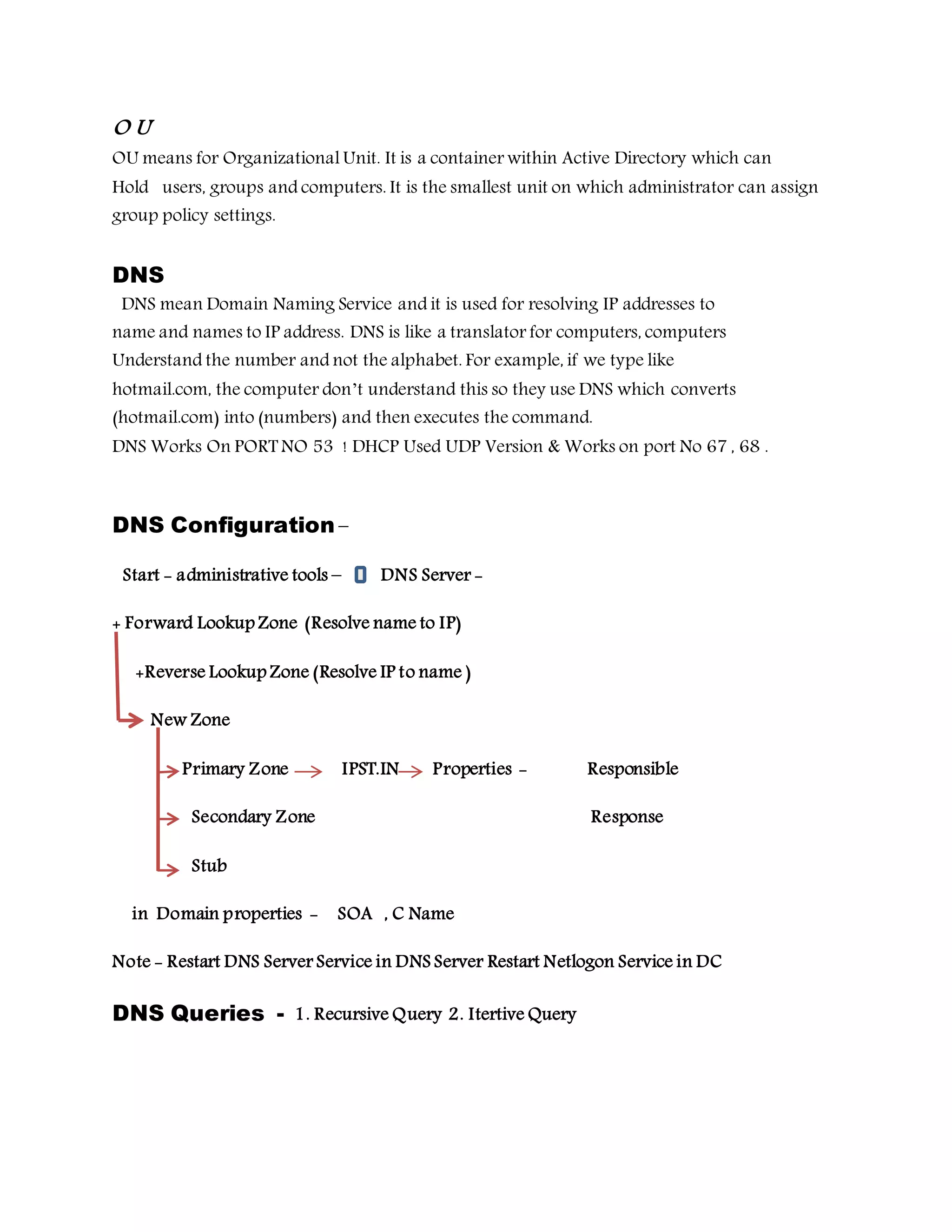 server notes for beginners | DOCX