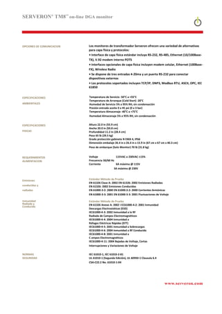Serveron TM8 | PDF