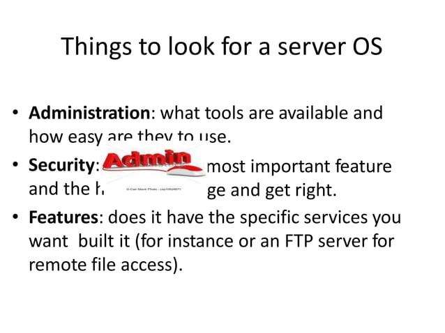 Server operating system | PPTX