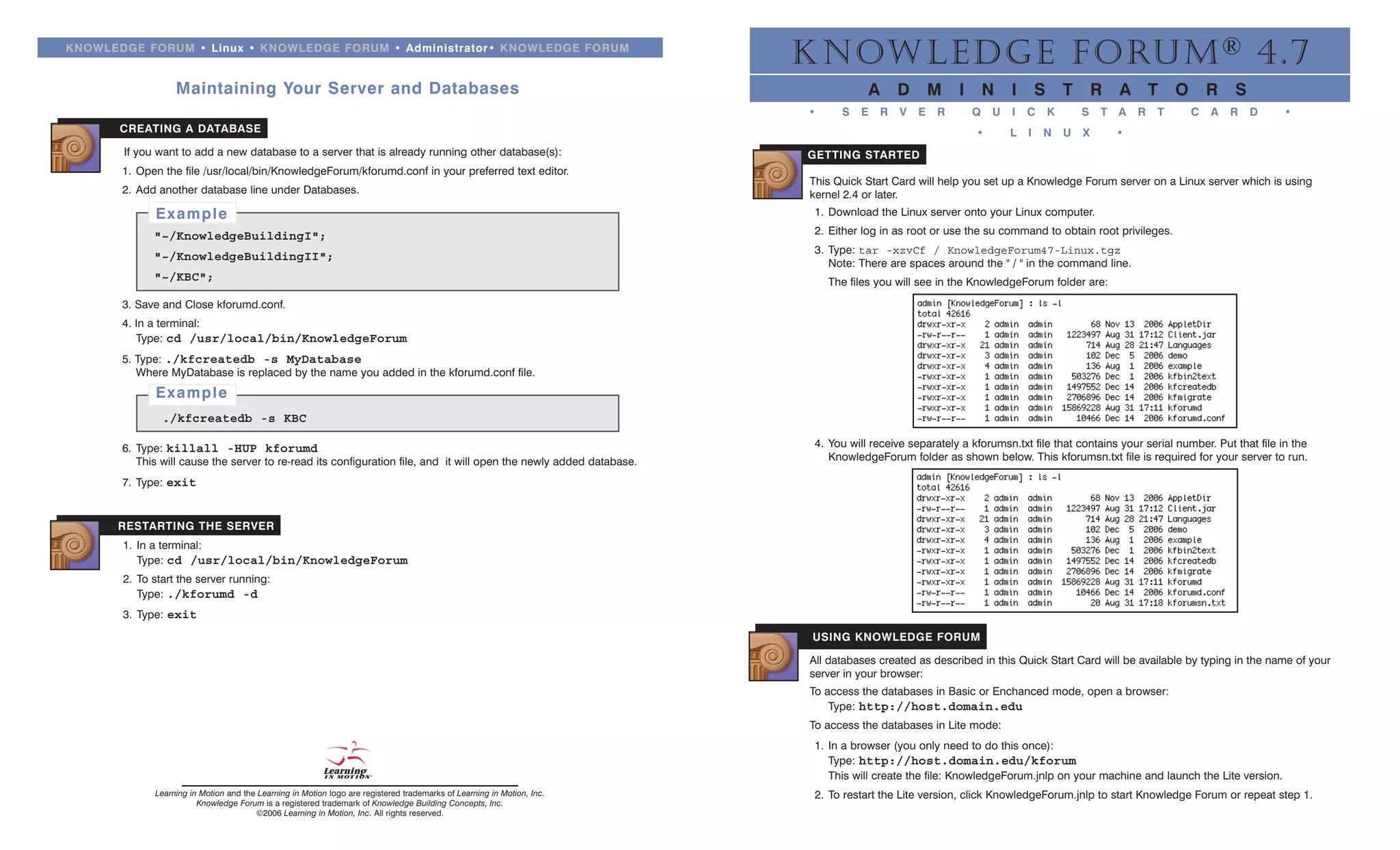 Server quickstart47 linux | PDF