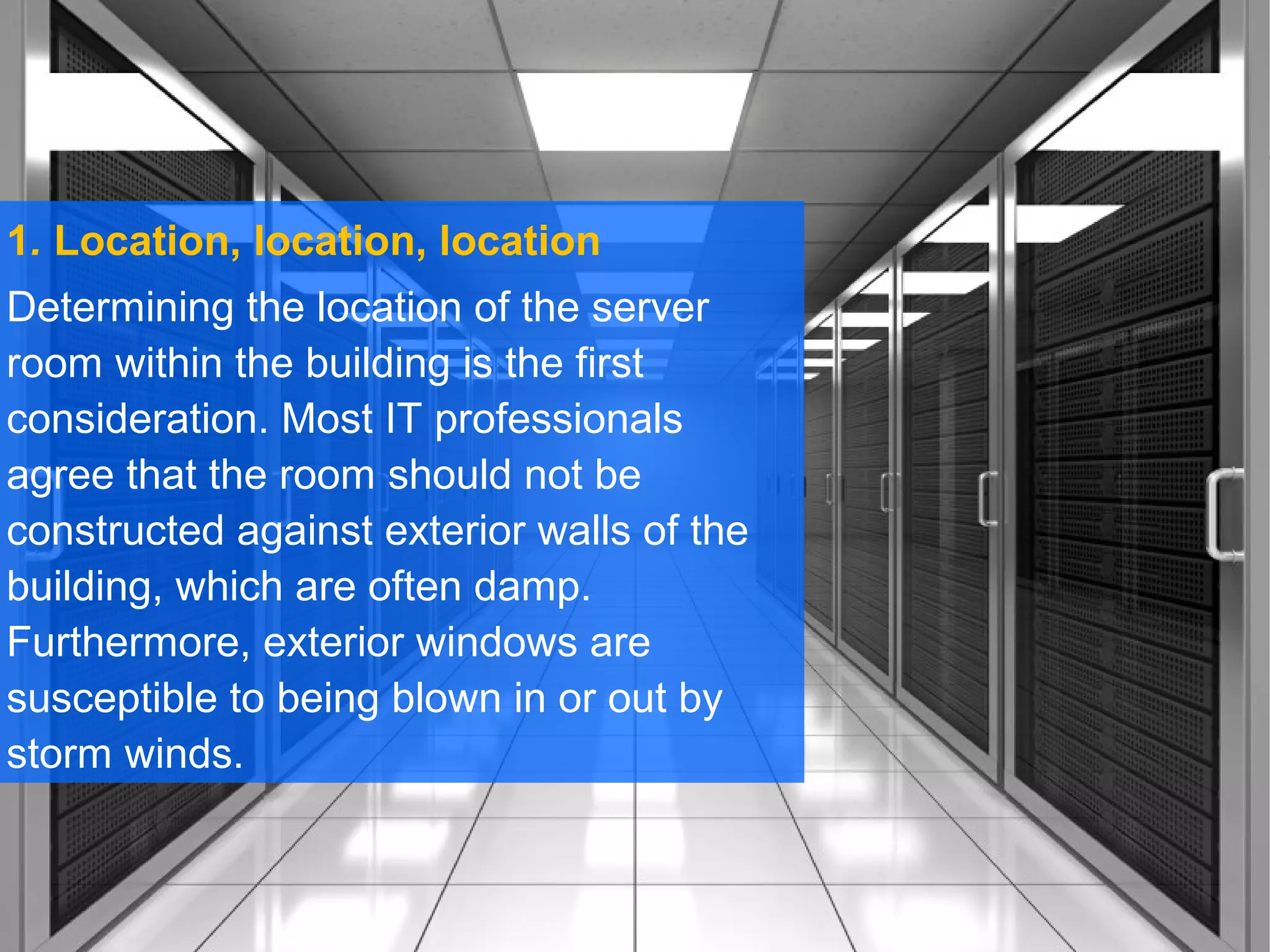 10 tips to safeguard your server room | PPT