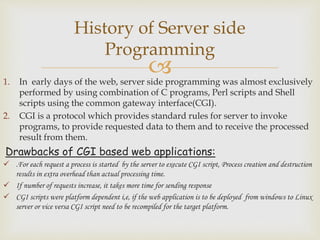 Server side programming | PPTX | Programming Languages | Computing