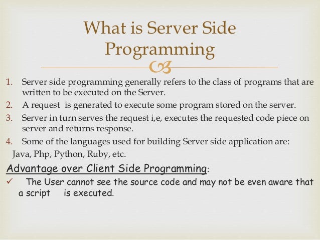 Server Side Programming 2321