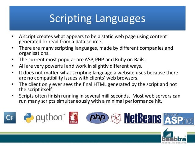 Server side scripting Server side scripting