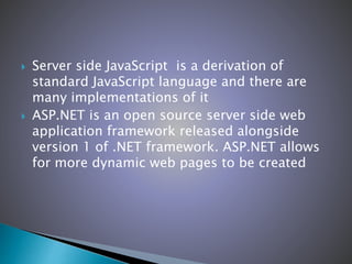 Server and Client side comparision | PPTX