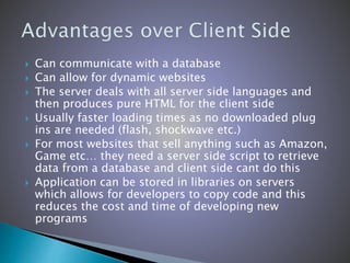 Server and Client side comparision | PPTX