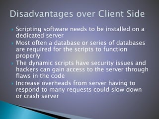 Server and Client side comparision | PPTX