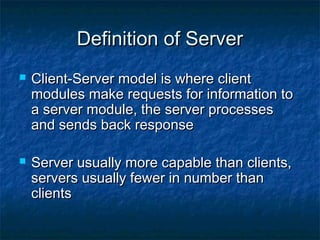 Server Side Technologies | PPT
