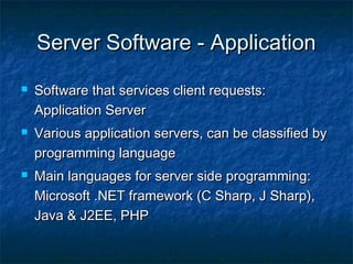 Server Side Technologies | PPT
