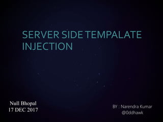 Server side tempalate injection | PPTX