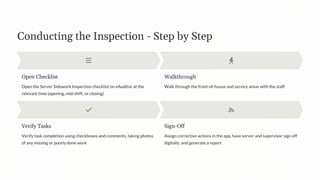 Server Sidework Inspection with eAuditor Audits & Inspections | PDF