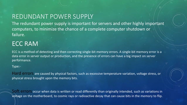 Fundamentals of Servers, server storage and server security. | PPTX